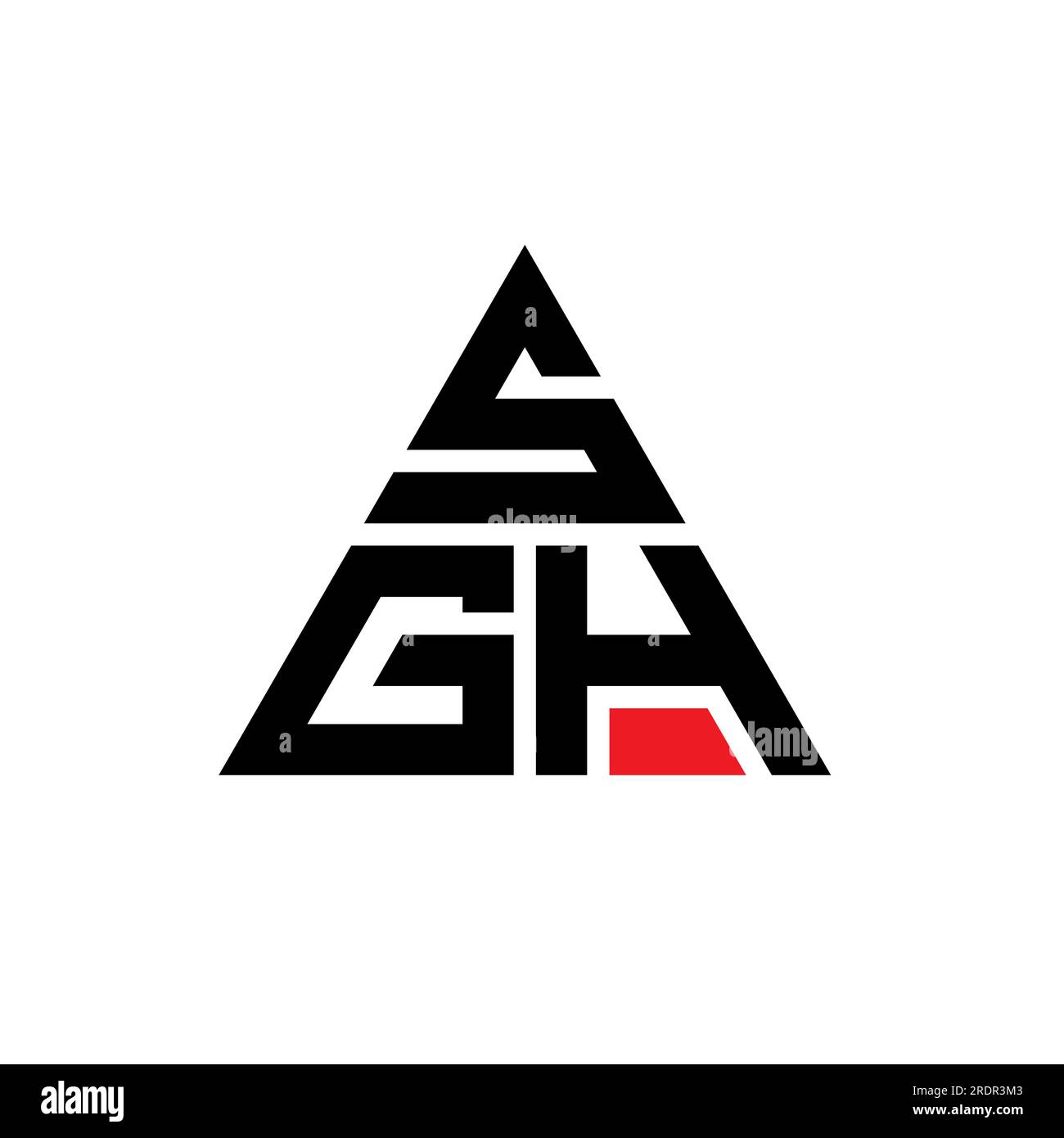 SGH triangle letter logo design with triangle shape. SGH triangle logo design monogram. SGH ...