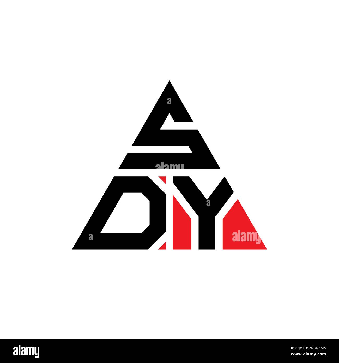 SDY triangle letter logo design with triangle shape. SDY triangle logo ...