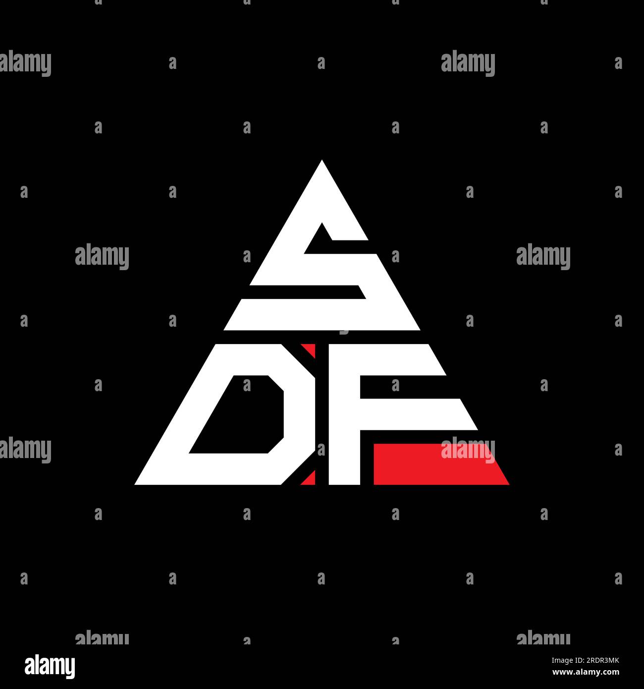 SDF triangle letter logo design with triangle shape. SDF triangle logo ...