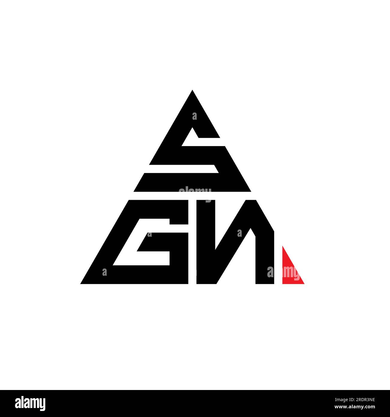 SGN triangle letter logo design with triangle shape. SGN triangle logo ...