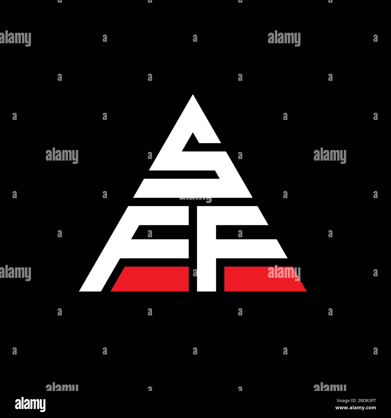 SFF triangle letter logo design with triangle shape. SFF triangle logo ...