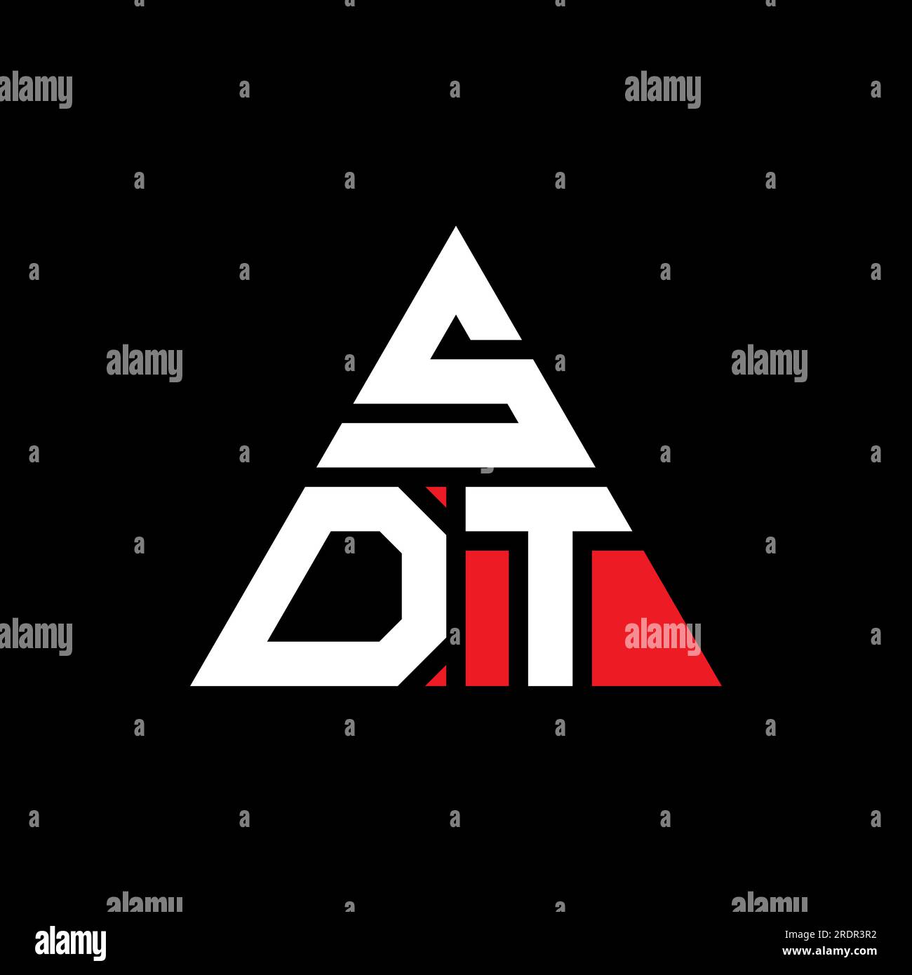 SDT triangle letter logo design with triangle shape. SDT triangle logo design monogram. SDT ...
