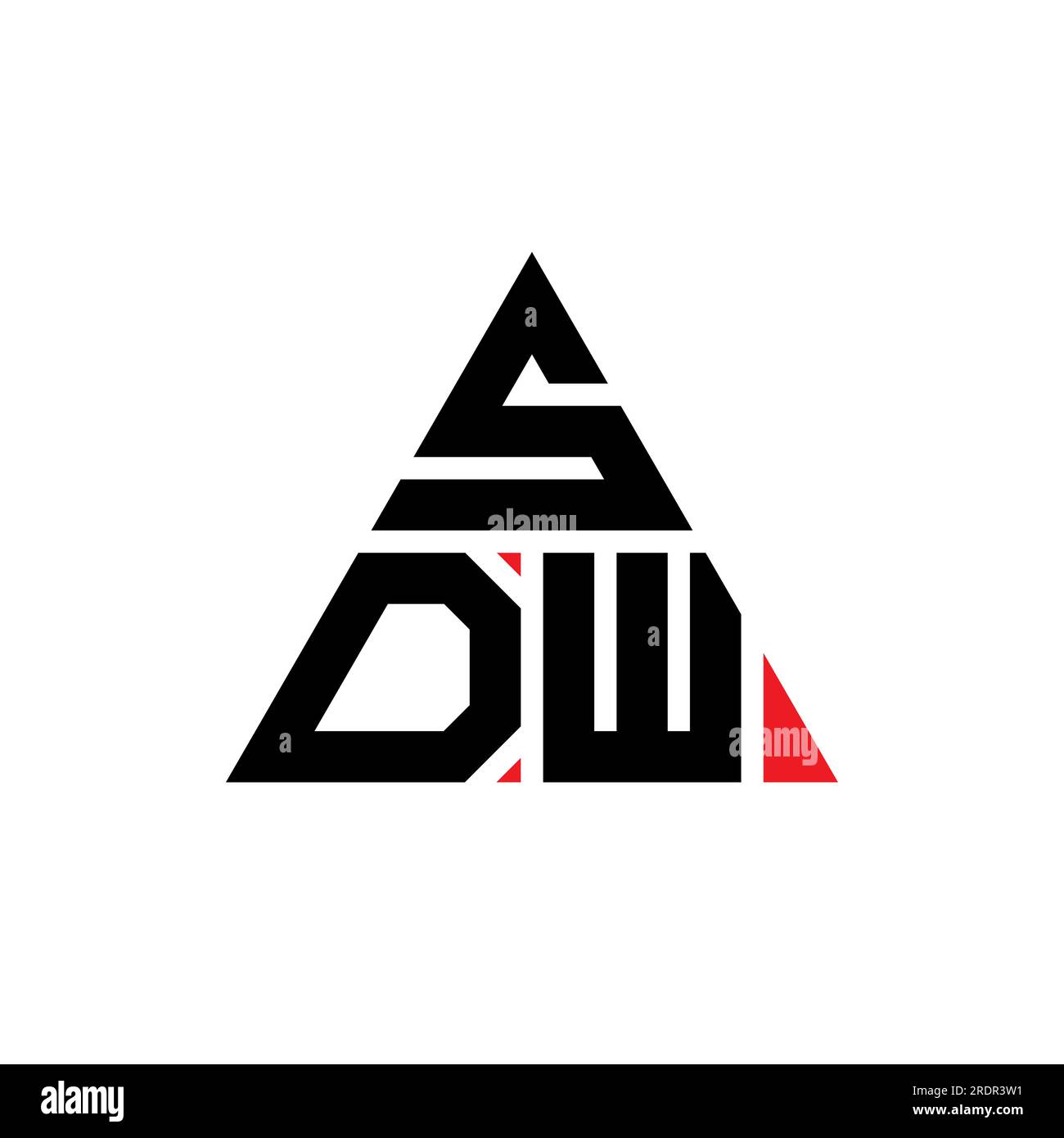 SDW triangle letter logo design with triangle shape. SDW triangle logo design monogram. SDW ...