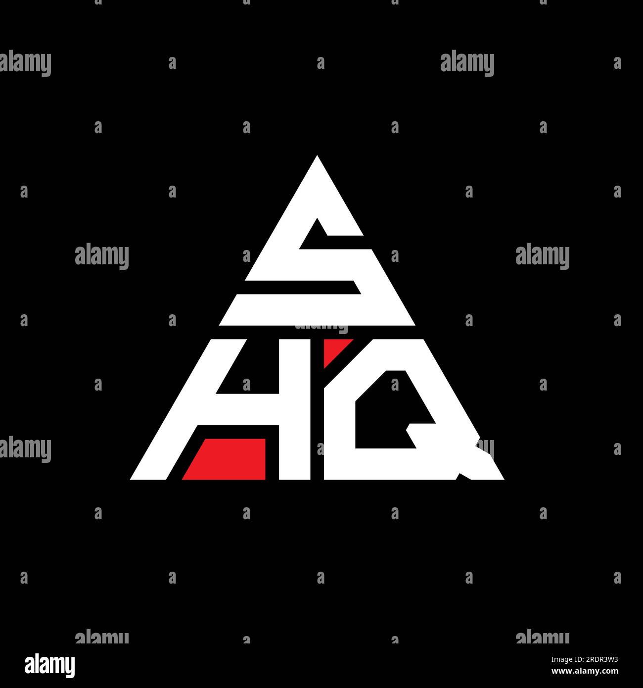 SHQ triangle letter logo design with triangle shape. SHQ triangle logo ...