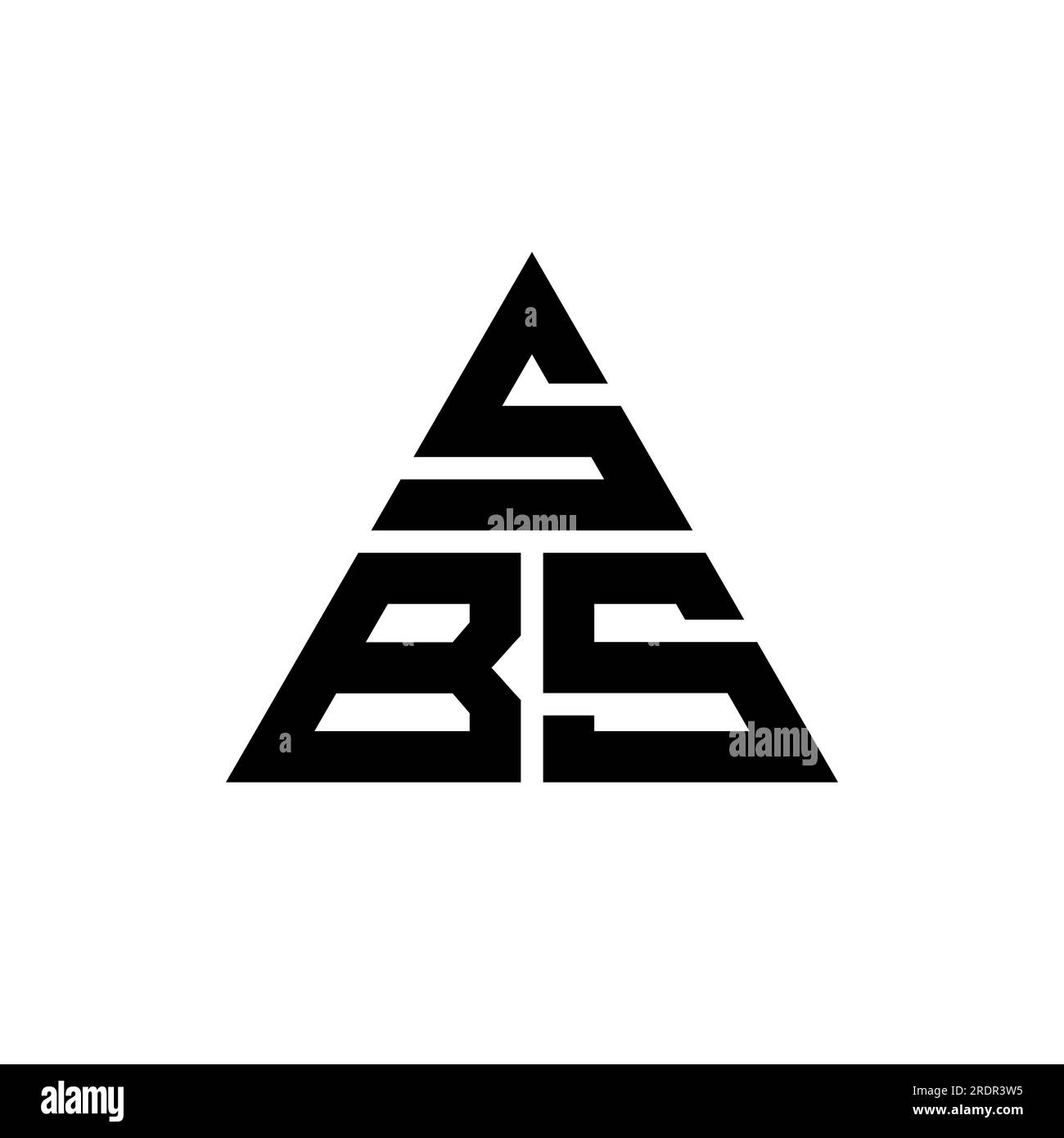 SBS triangle letter logo design with triangle shape. SBS triangle logo ...