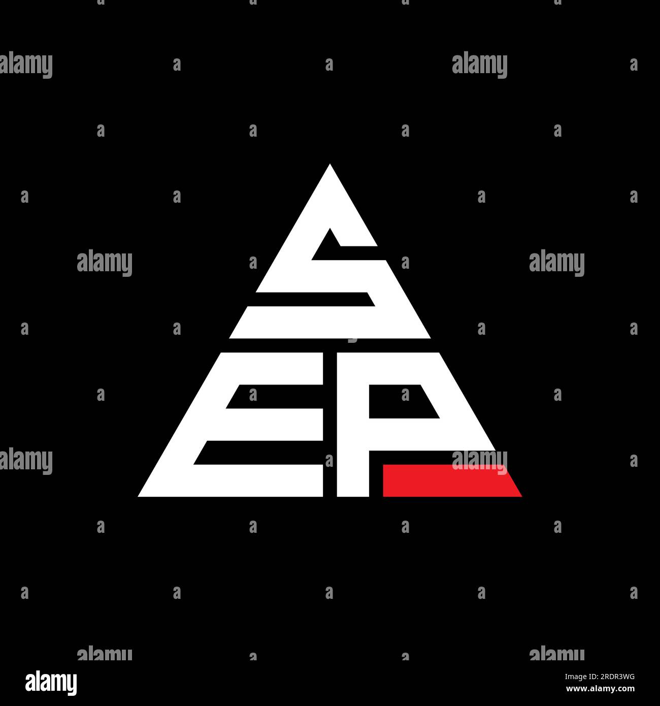 SEP triangle letter logo design with triangle shape. SEP triangle logo ...