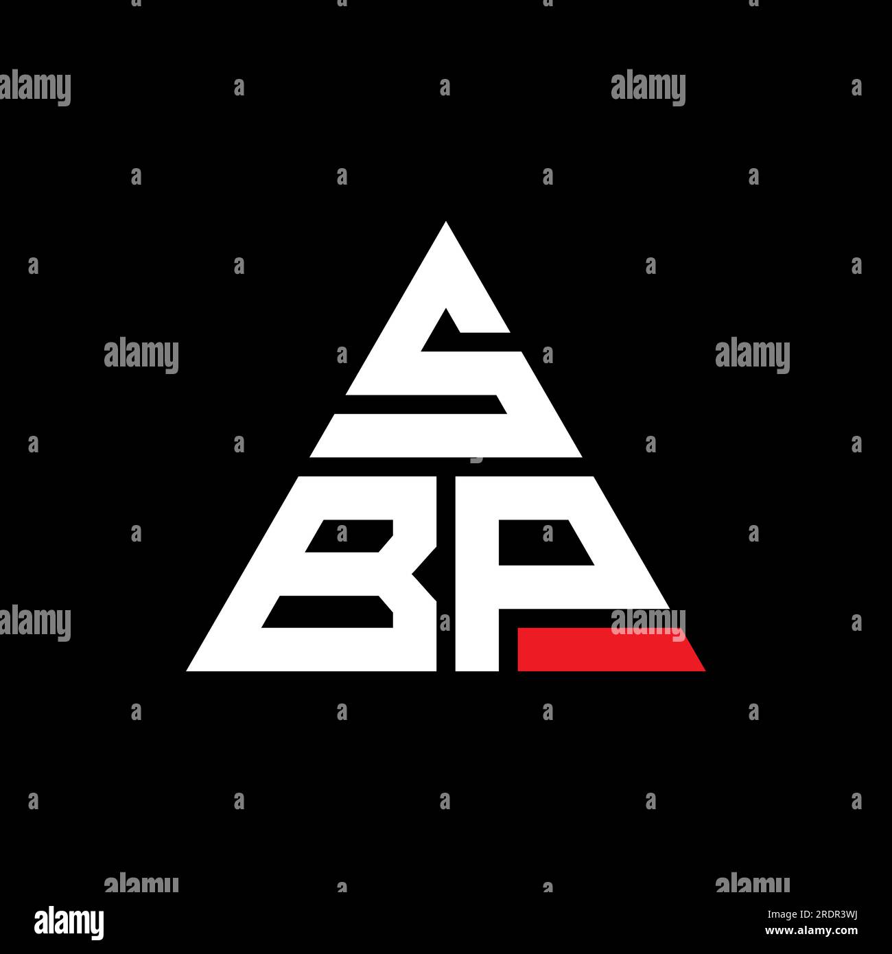 SBP triangle letter logo design with triangle shape. SBP triangle logo ...