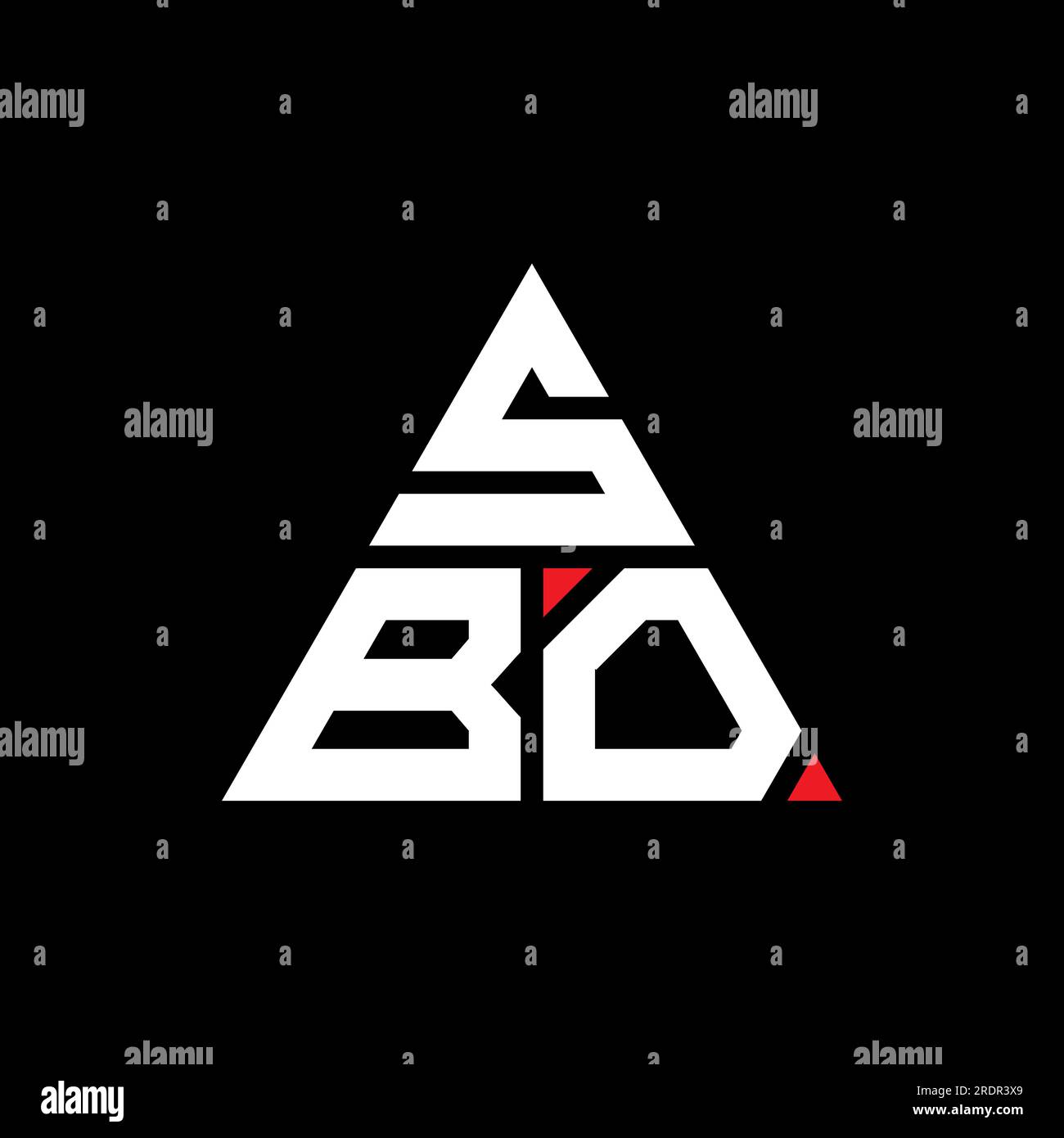 SBO triangle letter logo design with triangle shape. SBO triangle logo ...