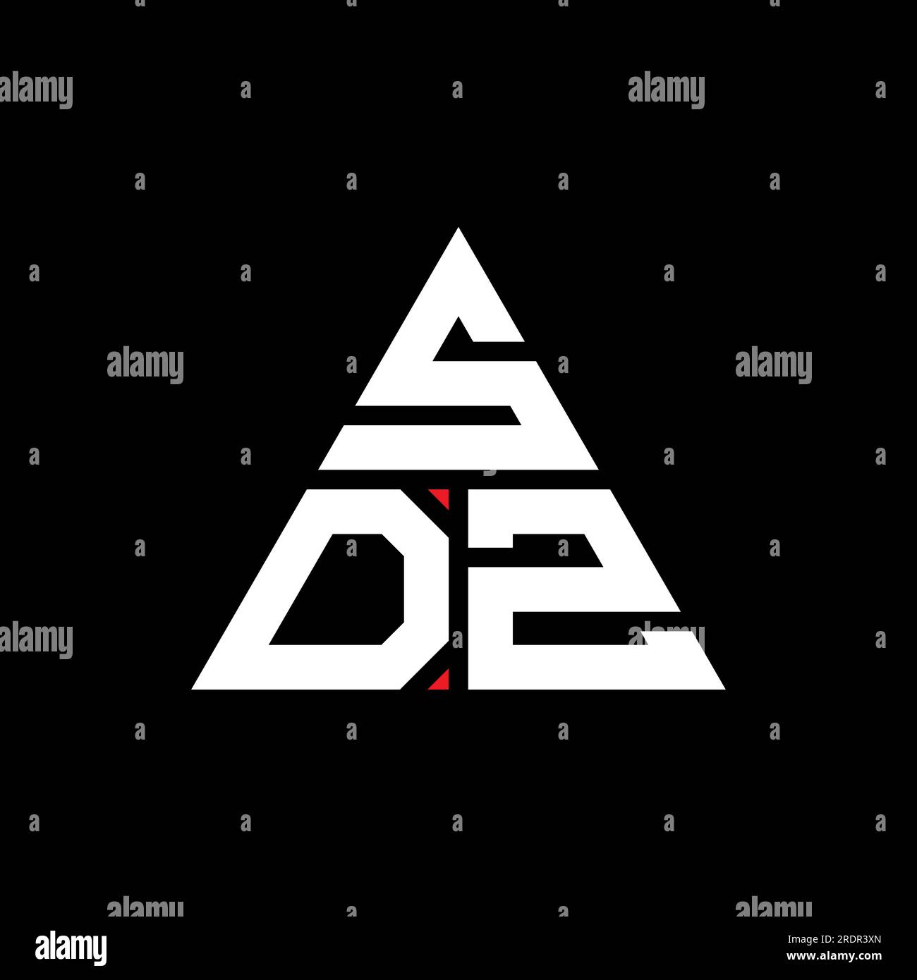 SDZ triangle letter logo design with triangle shape. SDZ triangle logo ...