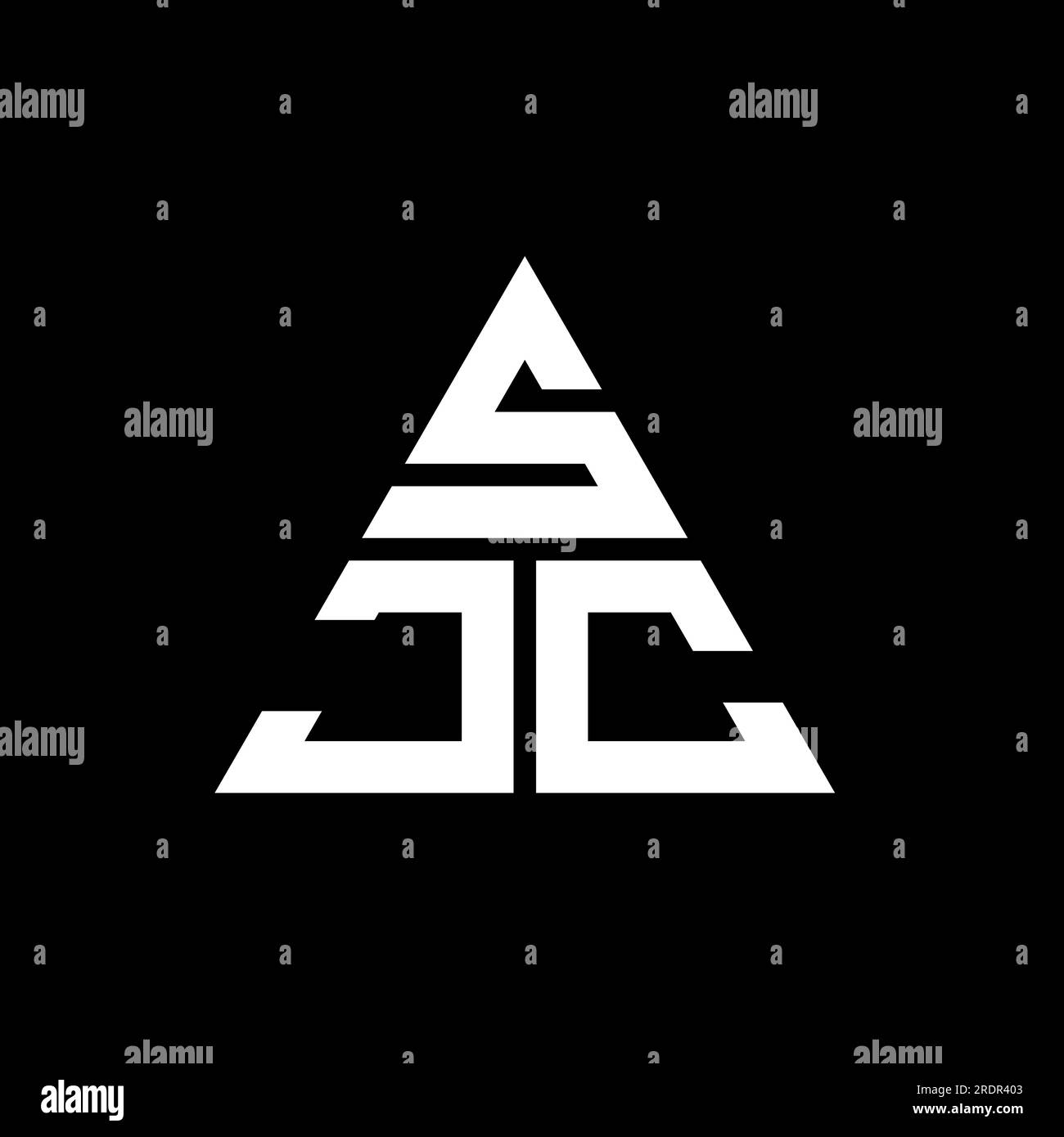 SJC triangle letter logo design with triangle shape. SJC triangle logo ...
