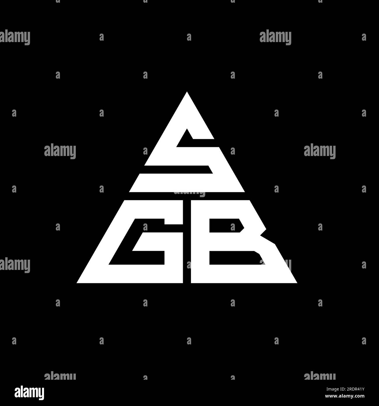 SGB triangle letter logo design with triangle shape. SGB triangle logo ...