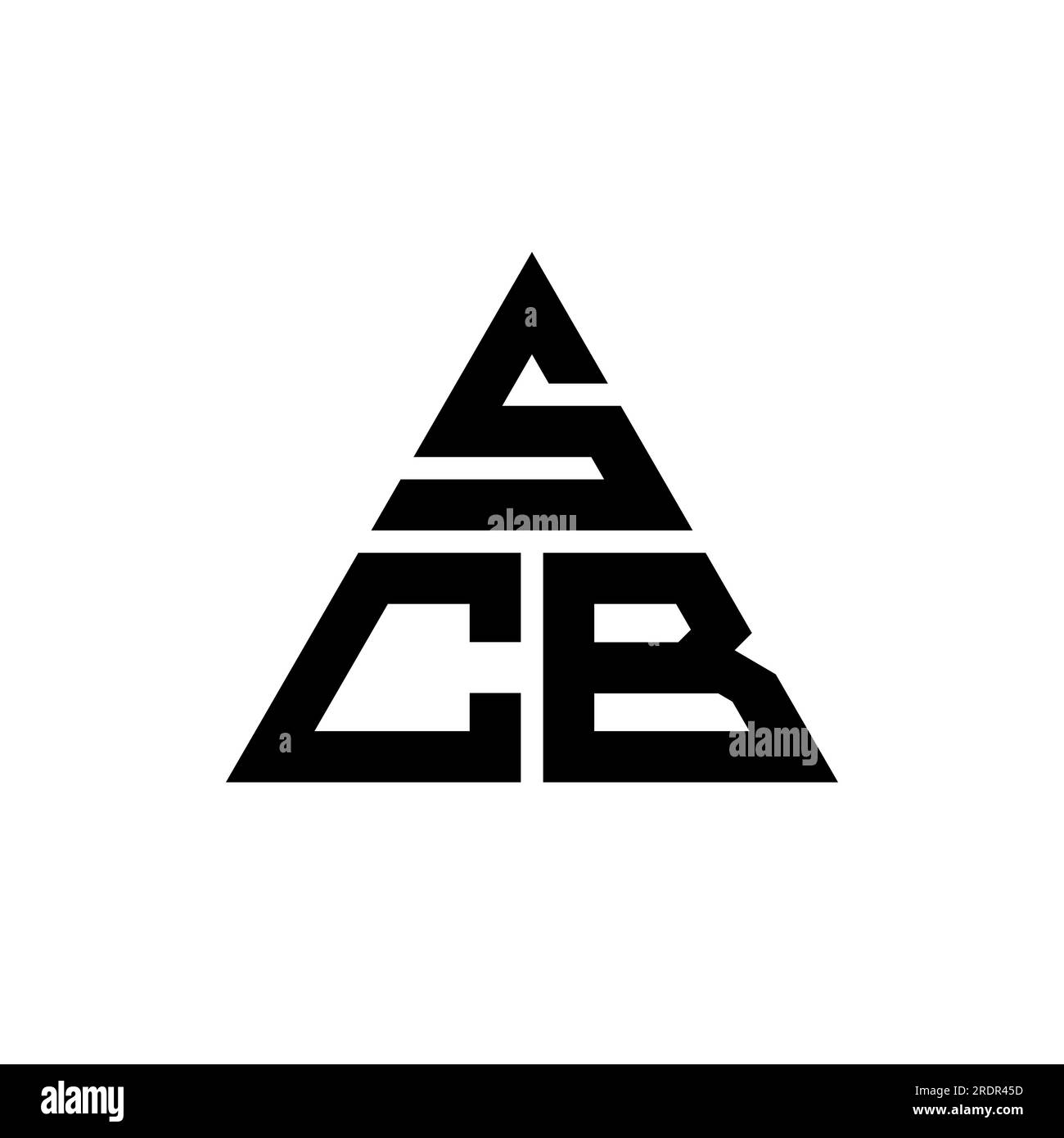 SCB triangle letter logo design with triangle shape. SCB triangle logo ...