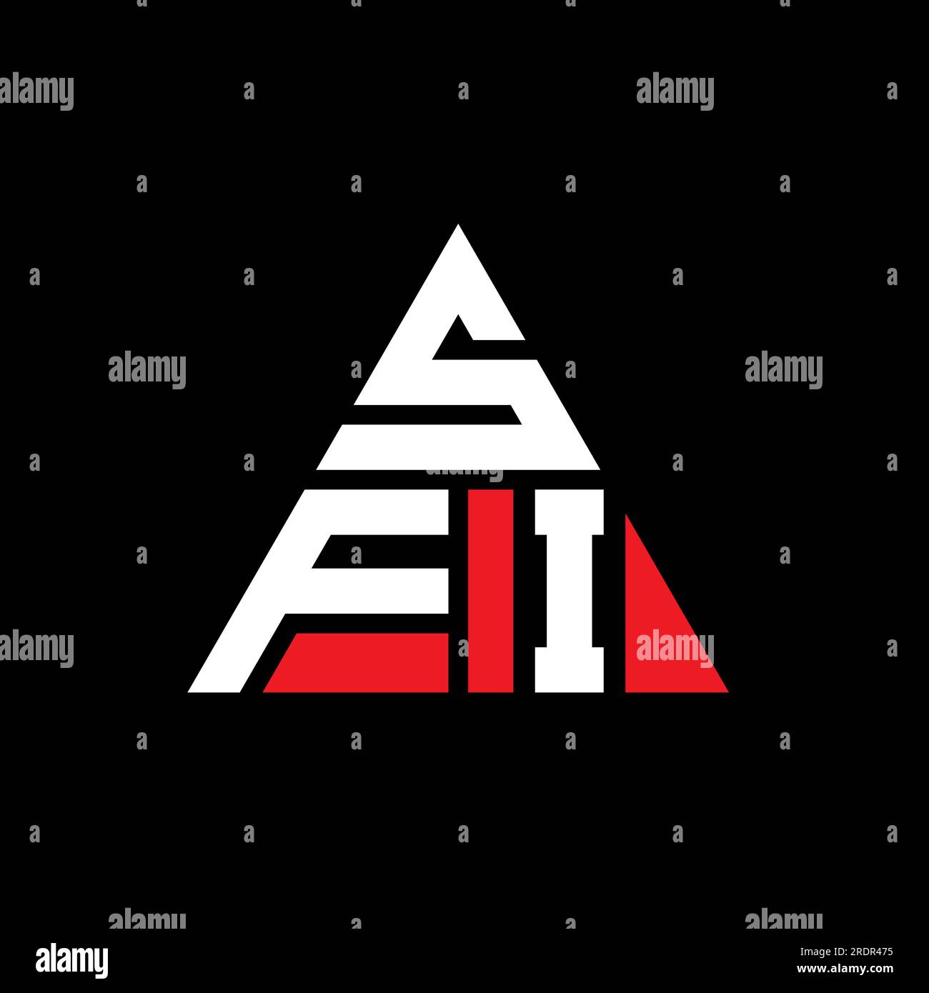 SFI triangle letter logo design with triangle shape. SFI triangle logo ...