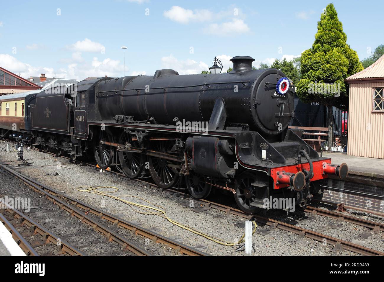 Steam Locomotive Number 45110, viewed here in Kidderminster Station ...