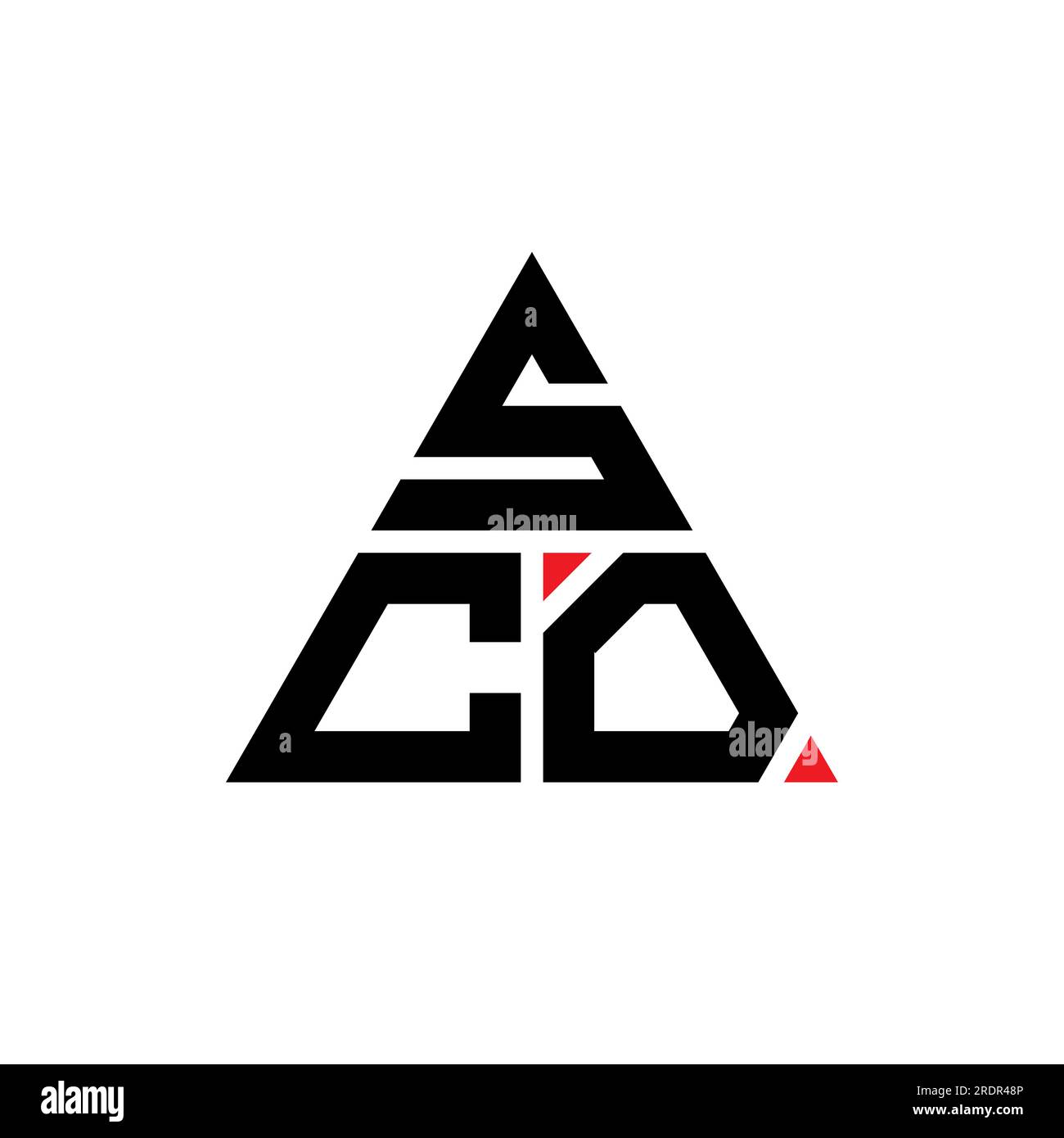 SCO triangle letter logo design with triangle shape. SCO triangle logo ...