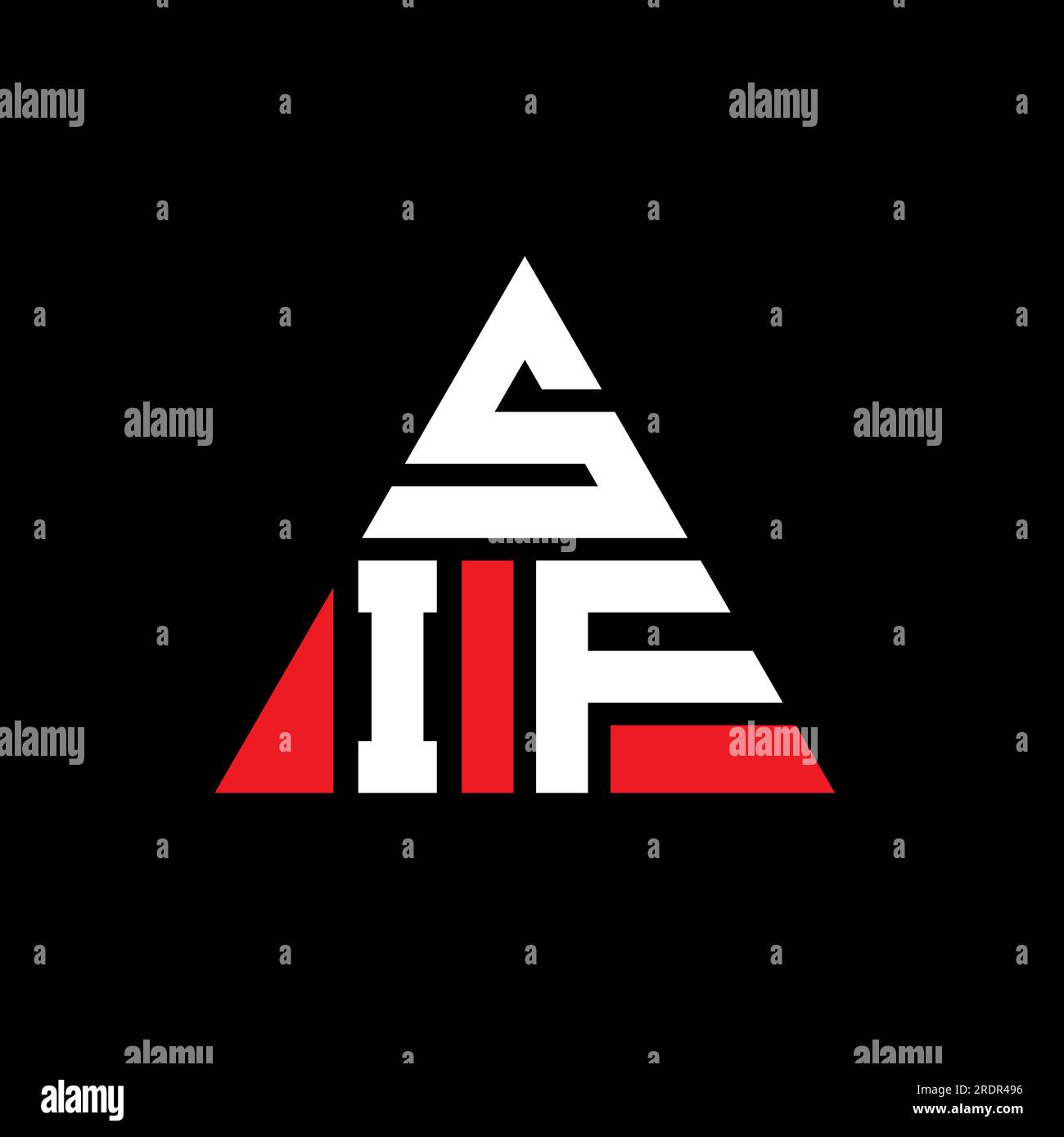 SIF triangle letter logo design with triangle shape. SIF triangle logo ...