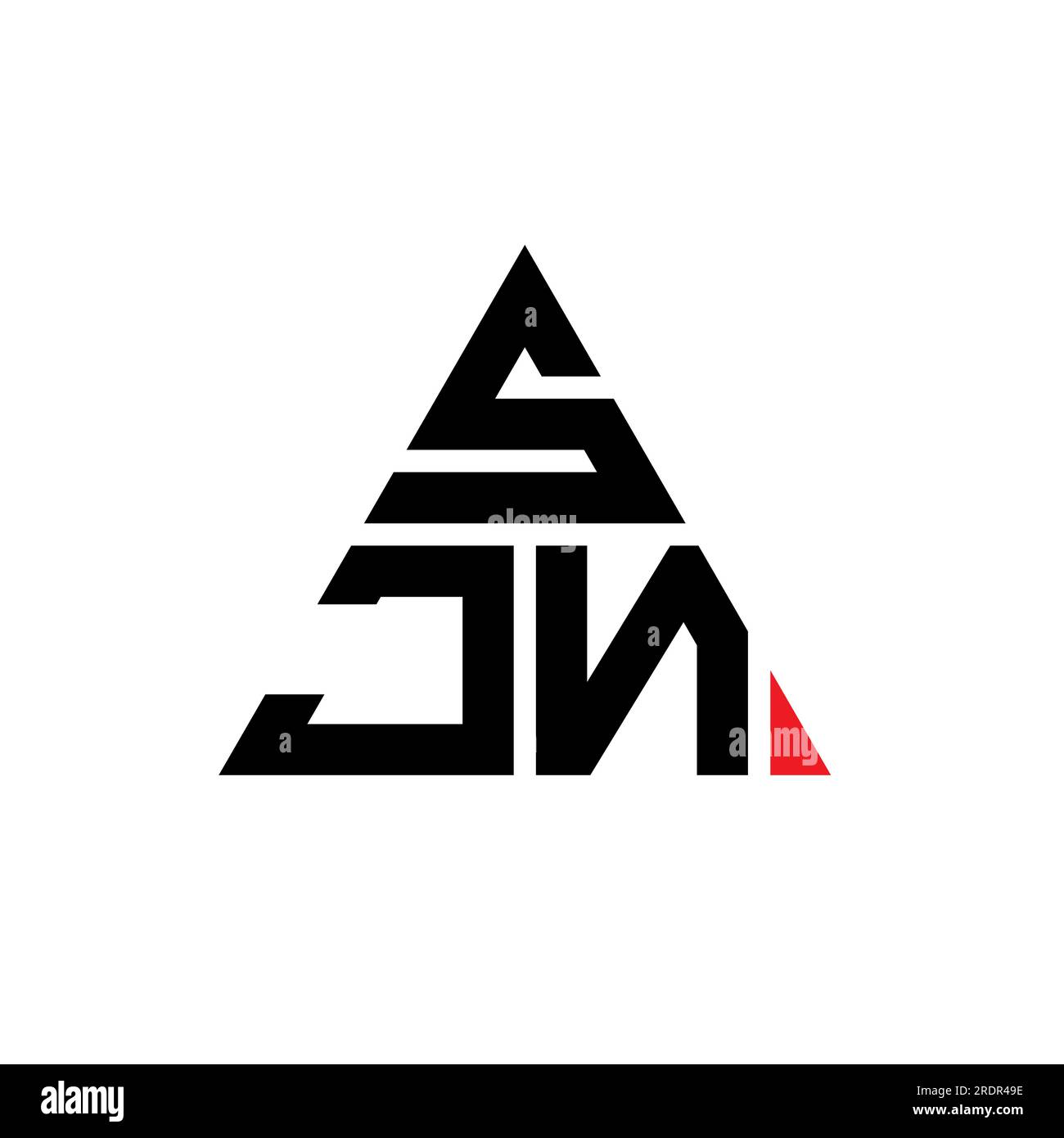 SJN triangle letter logo design with triangle shape. SJN triangle logo ...