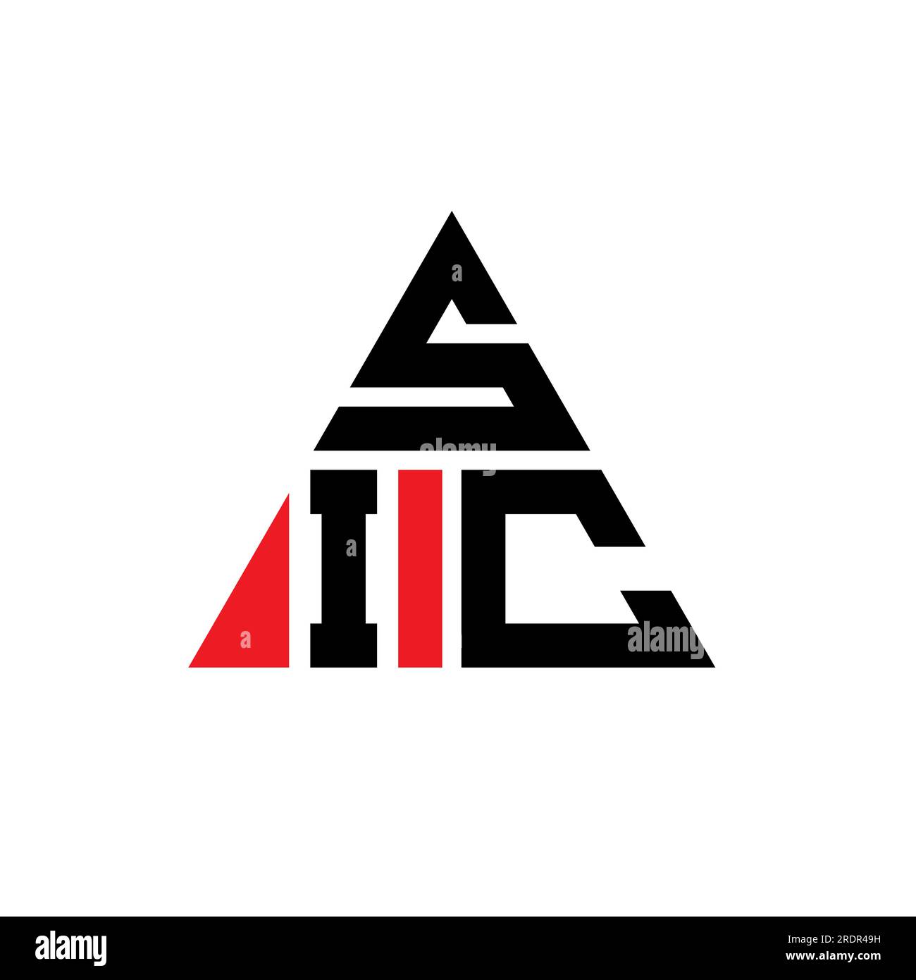 SIC triangle letter logo design with triangle shape. SIC triangle logo ...