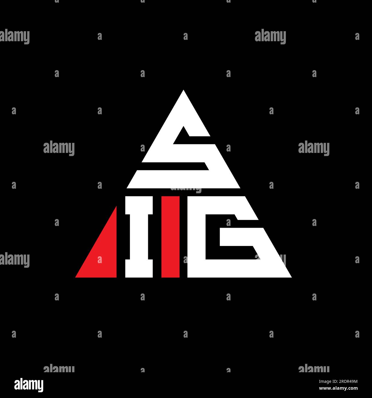 SIG triangle letter logo design with triangle shape. SIG triangle logo ...