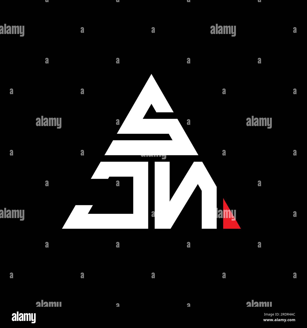 SJN triangle letter logo design with triangle shape. SJN triangle logo ...
