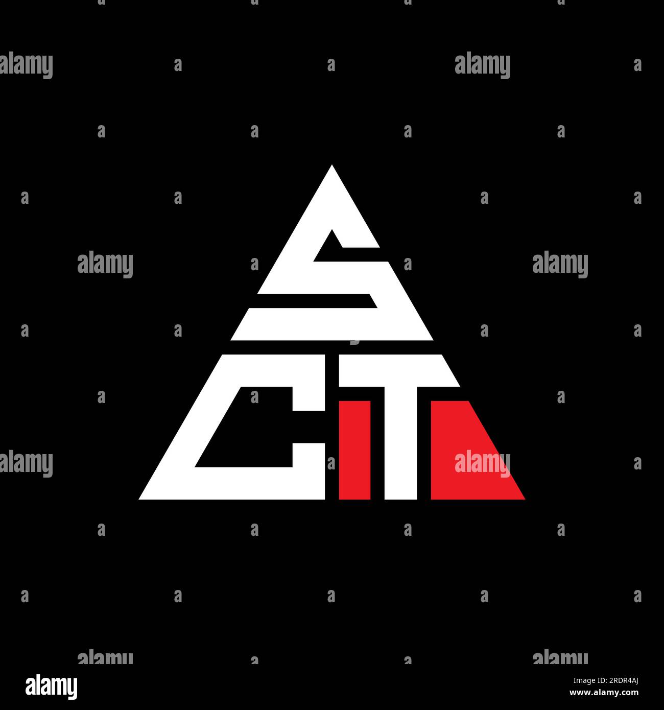 SCT triangle letter logo design with triangle shape. SCT triangle logo ...