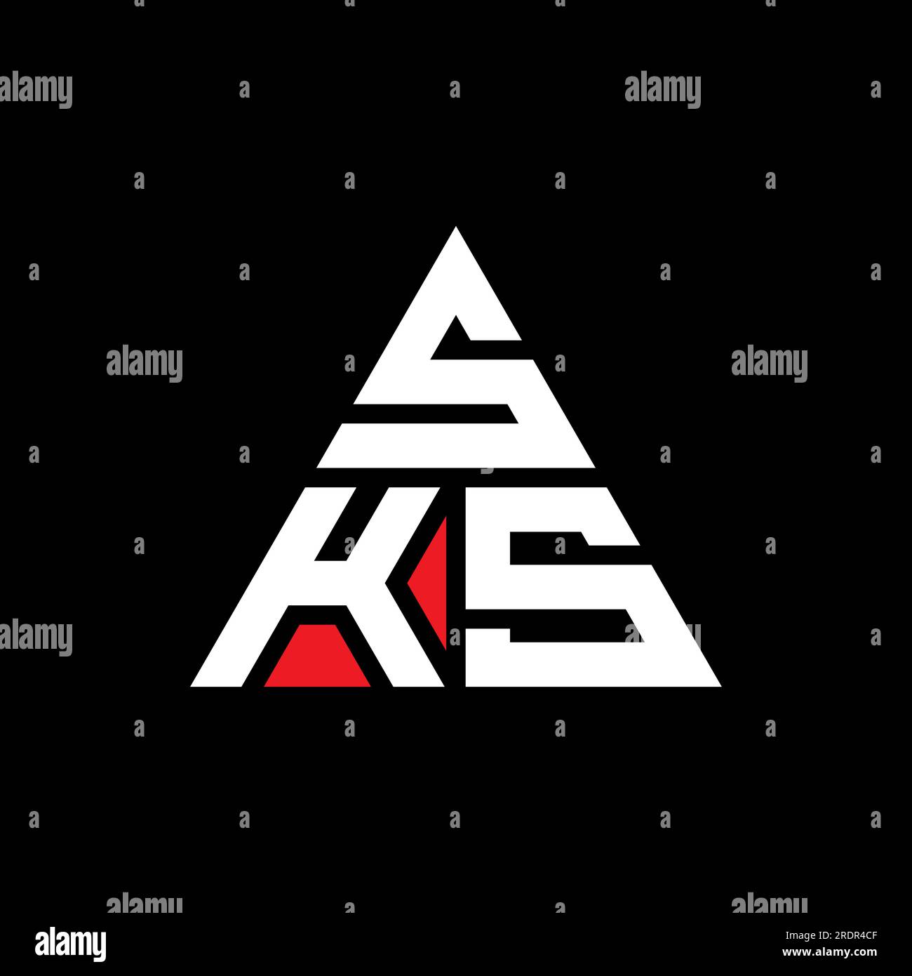 SKS triangle letter logo design with triangle shape. SKS triangle logo ...