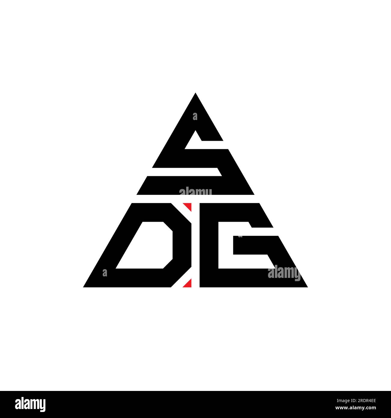 SDG triangle letter logo design with triangle shape. SDG triangle logo ...