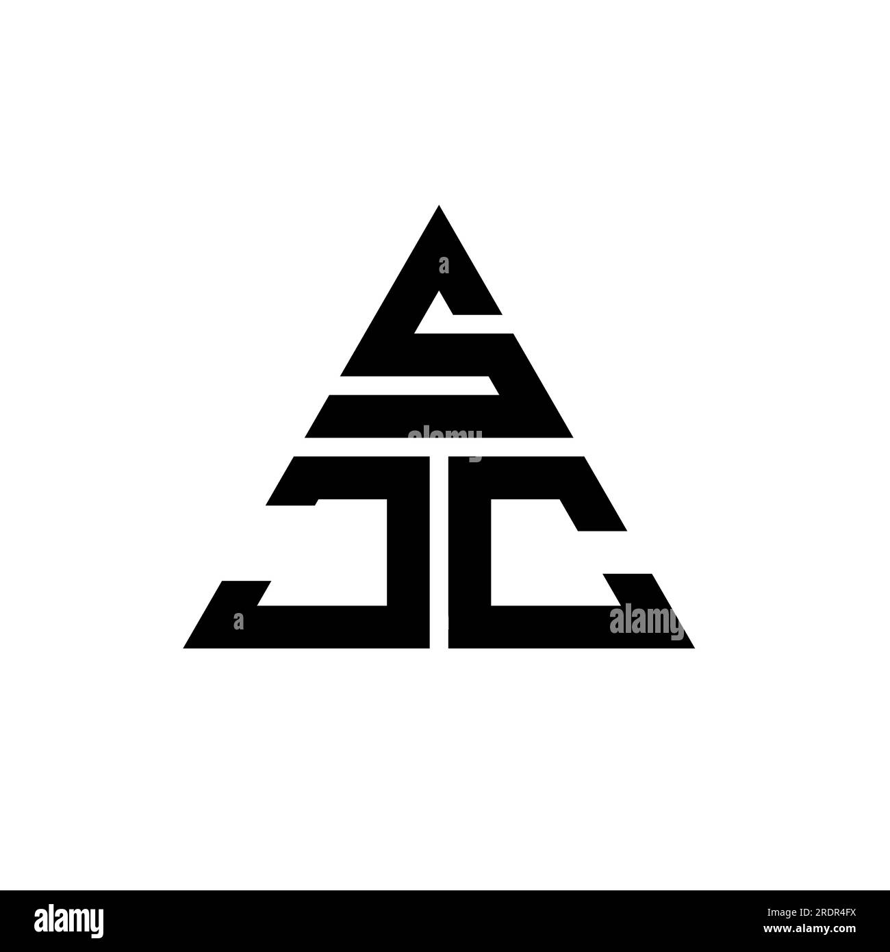SJC triangle letter logo design with triangle shape. SJC triangle logo ...