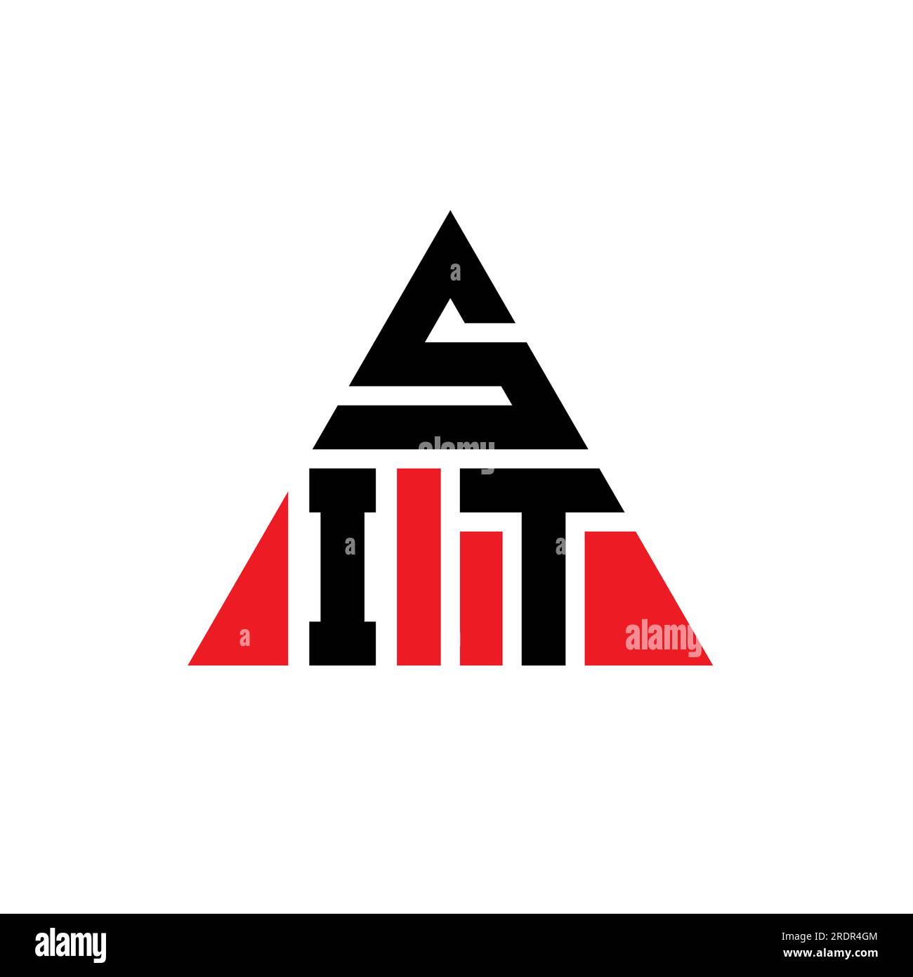 SIT triangle letter logo design with triangle shape. SIT triangle logo ...