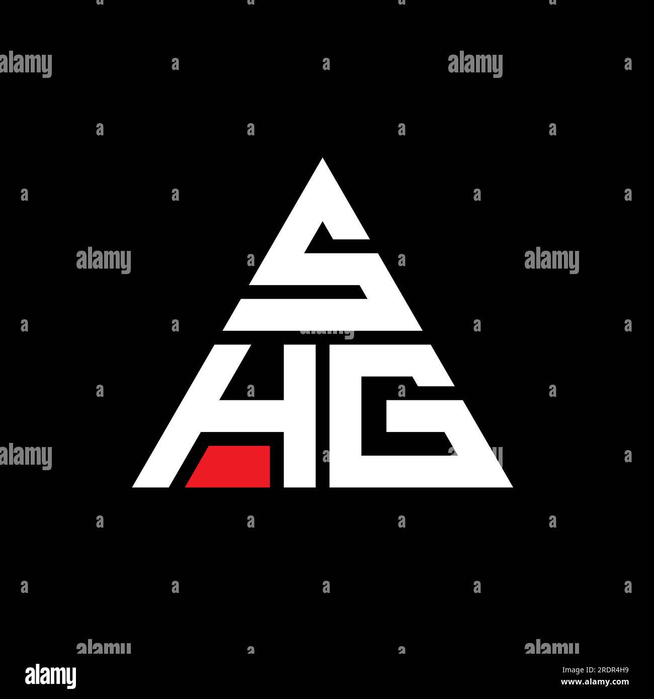 SHG triangle letter logo design with triangle shape. SHG triangle logo ...