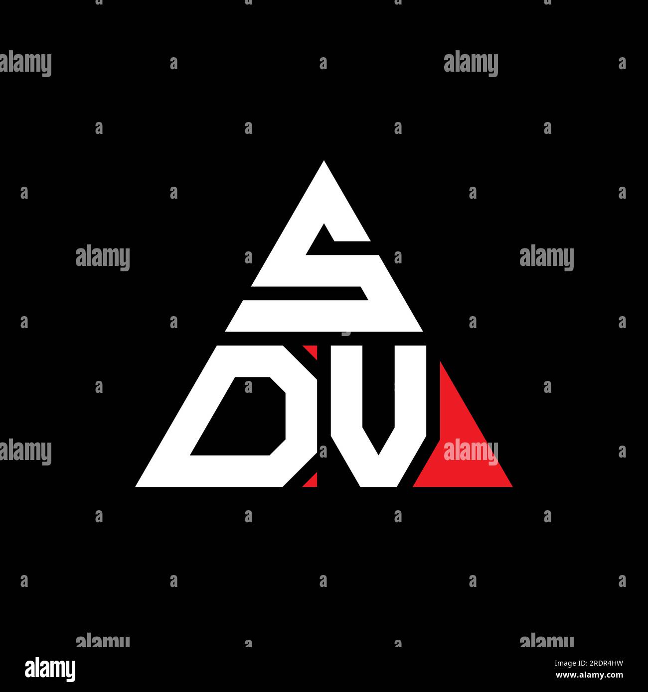 SDV triangle letter logo design with triangle shape. SDV triangle logo ...