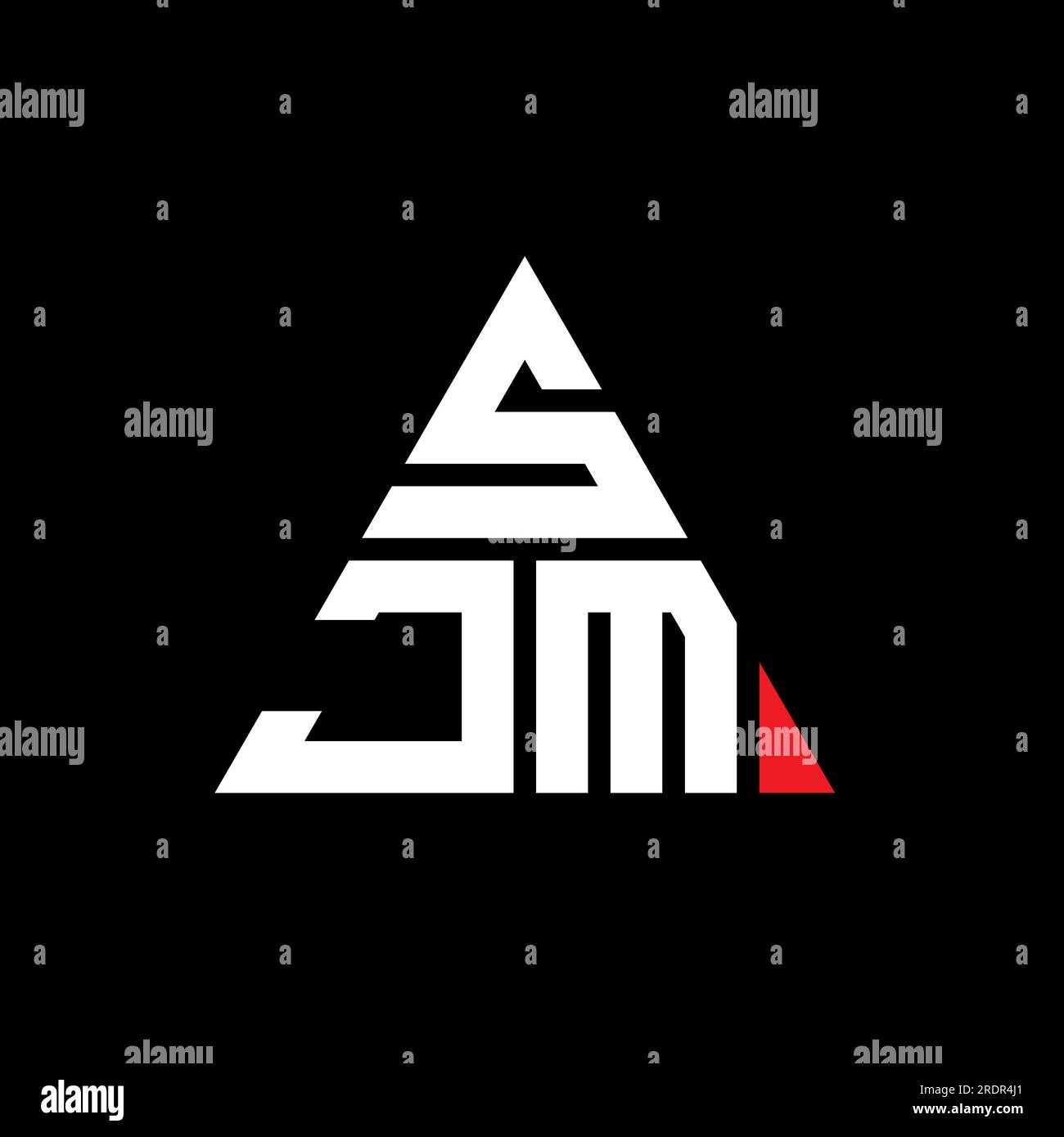 SJM triangle letter logo design with triangle shape. SJM triangle logo ...