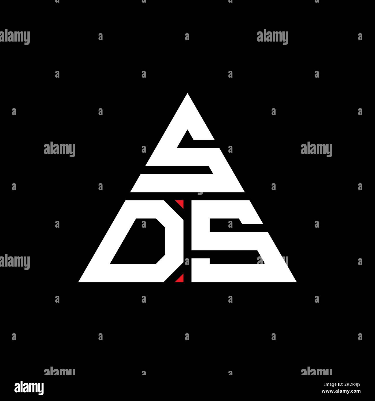 SDS triangle letter logo design with triangle shape. SDS triangle logo ...