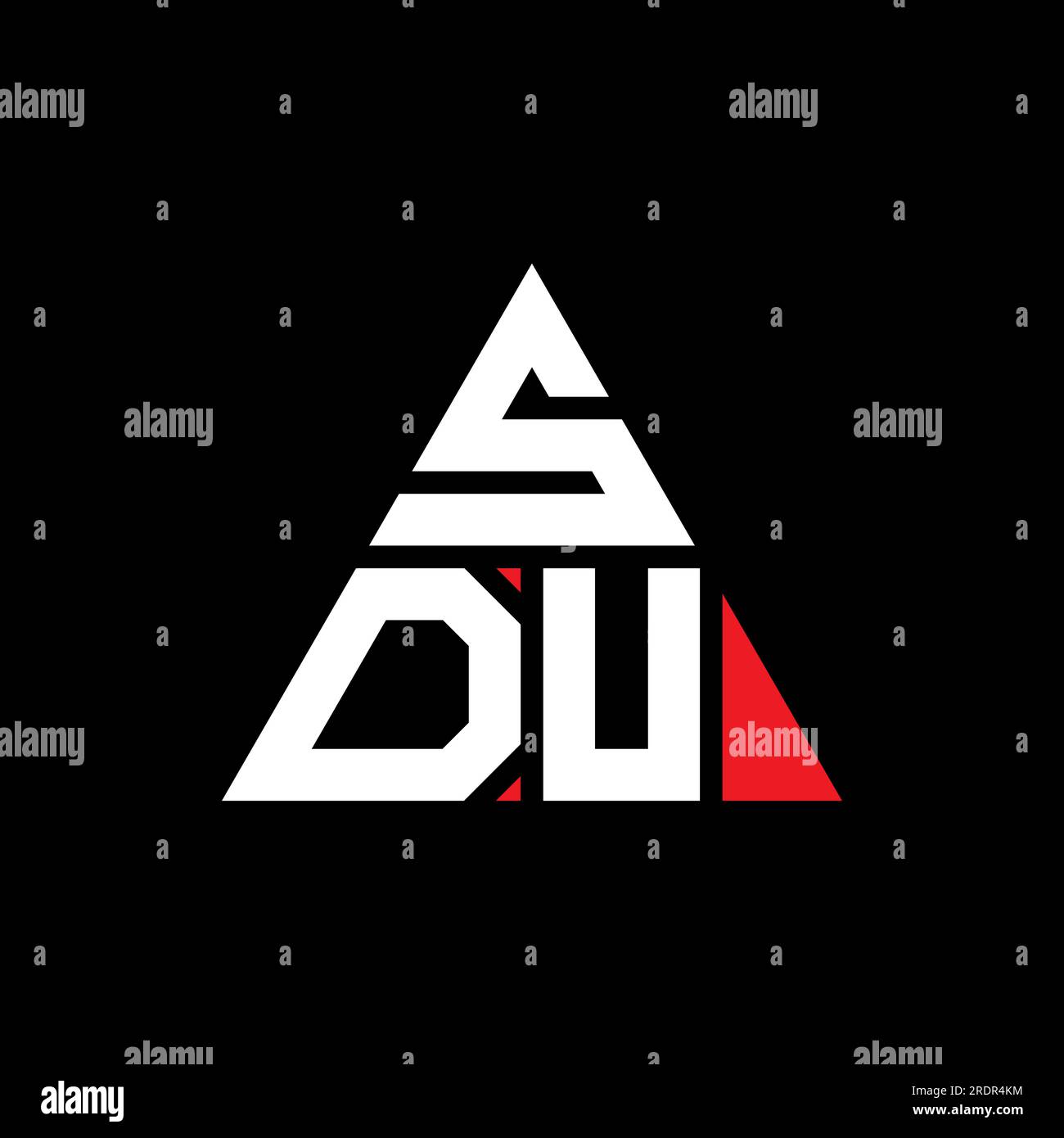 SDU triangle letter logo design with triangle shape. SDU triangle logo ...