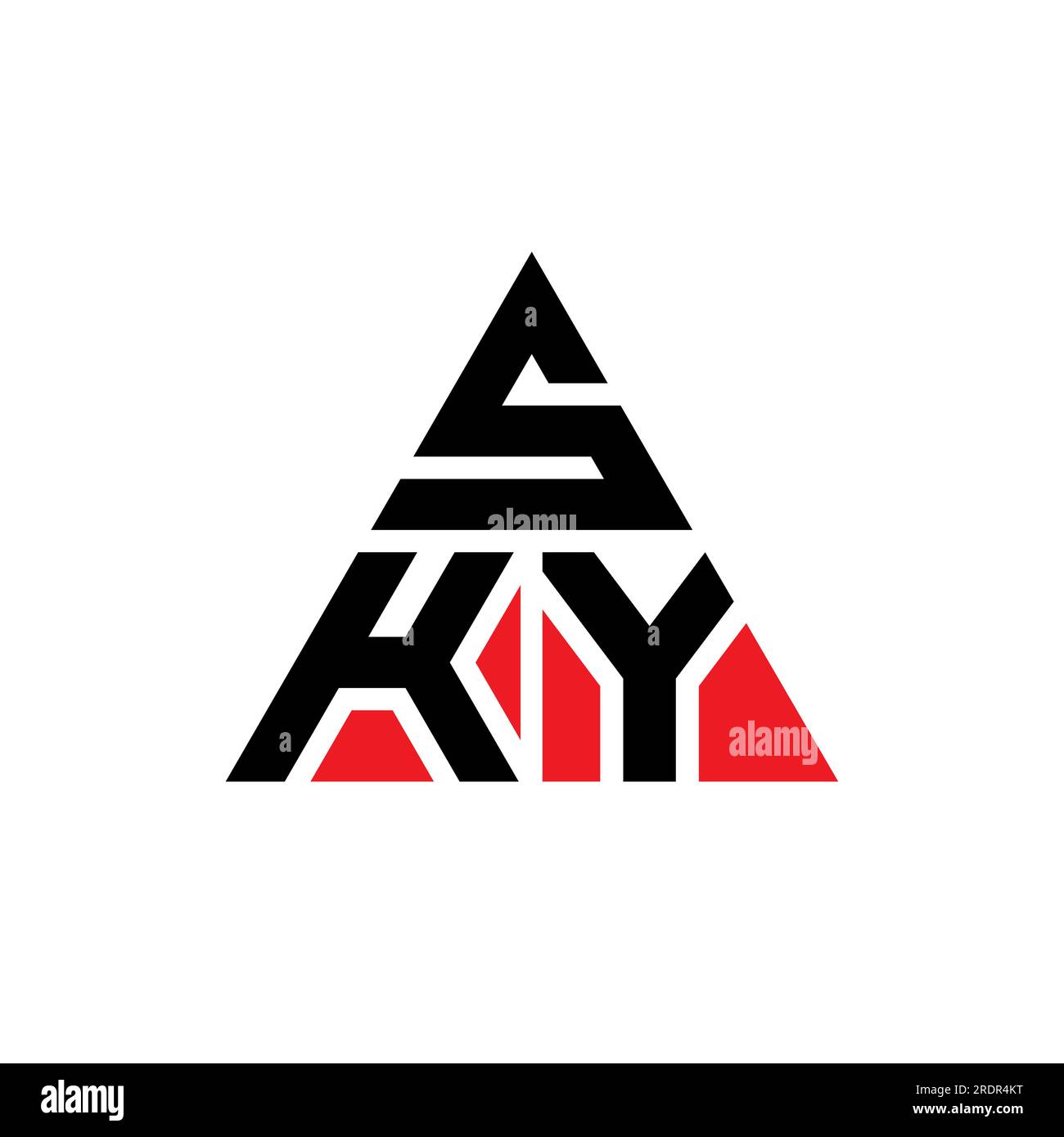 SKY triangle letter logo design with triangle shape. SKY triangle logo ...