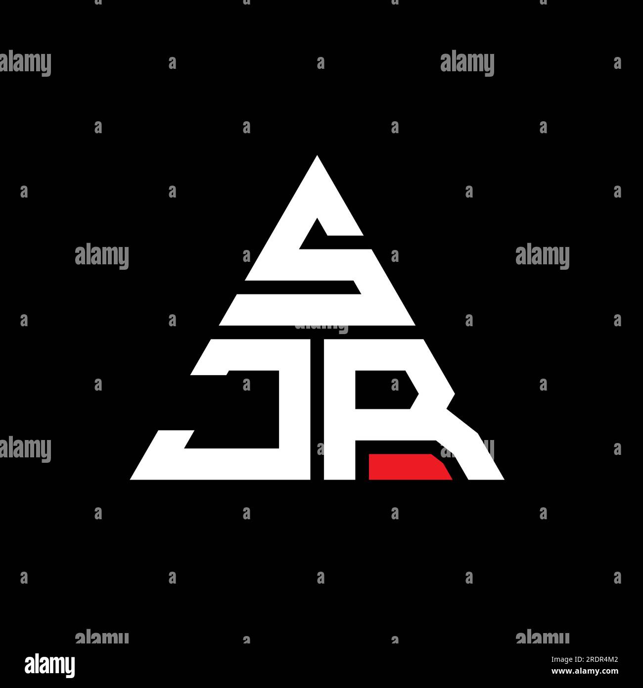 SJR triangle letter logo design with triangle shape. SJR triangle logo ...