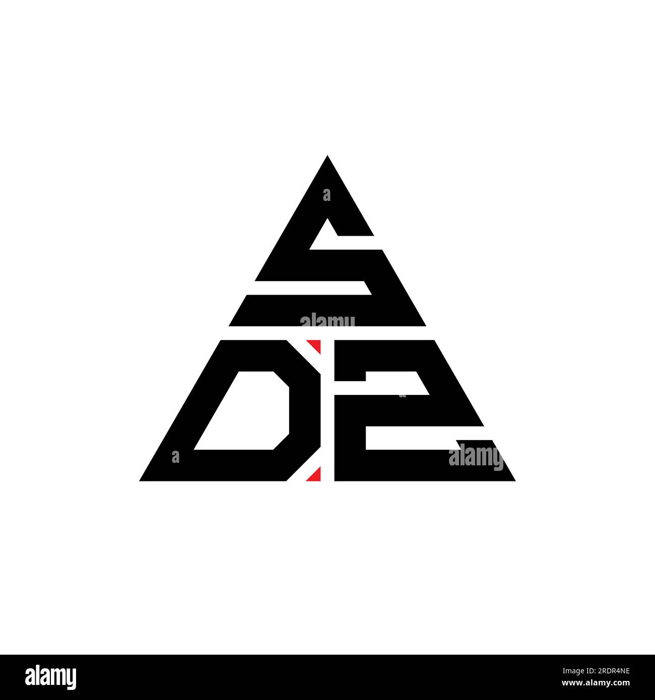 SDZ triangle letter logo design with triangle shape. SDZ triangle logo ...