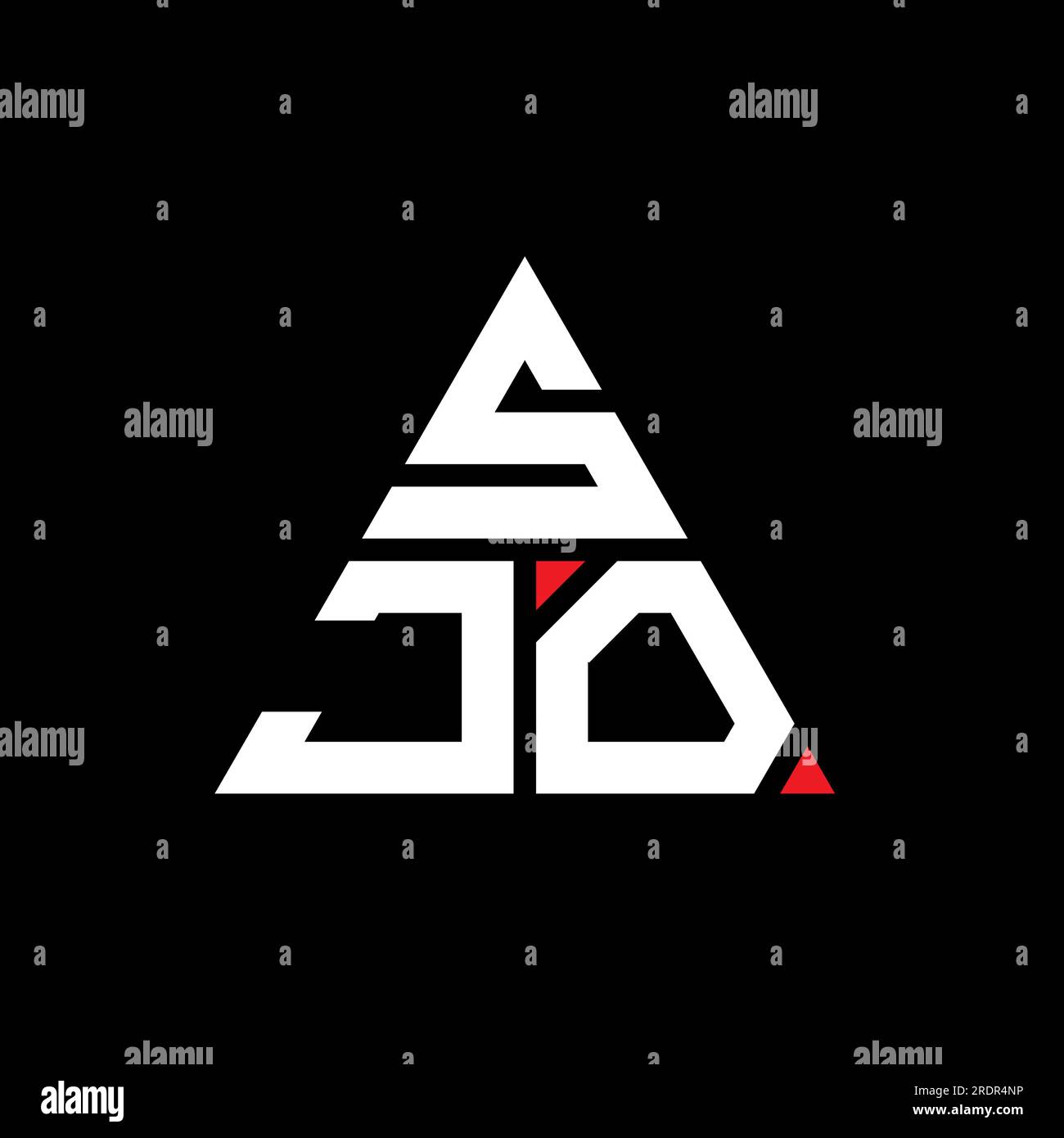 SJO triangle letter logo design with triangle shape. SJO triangle logo ...