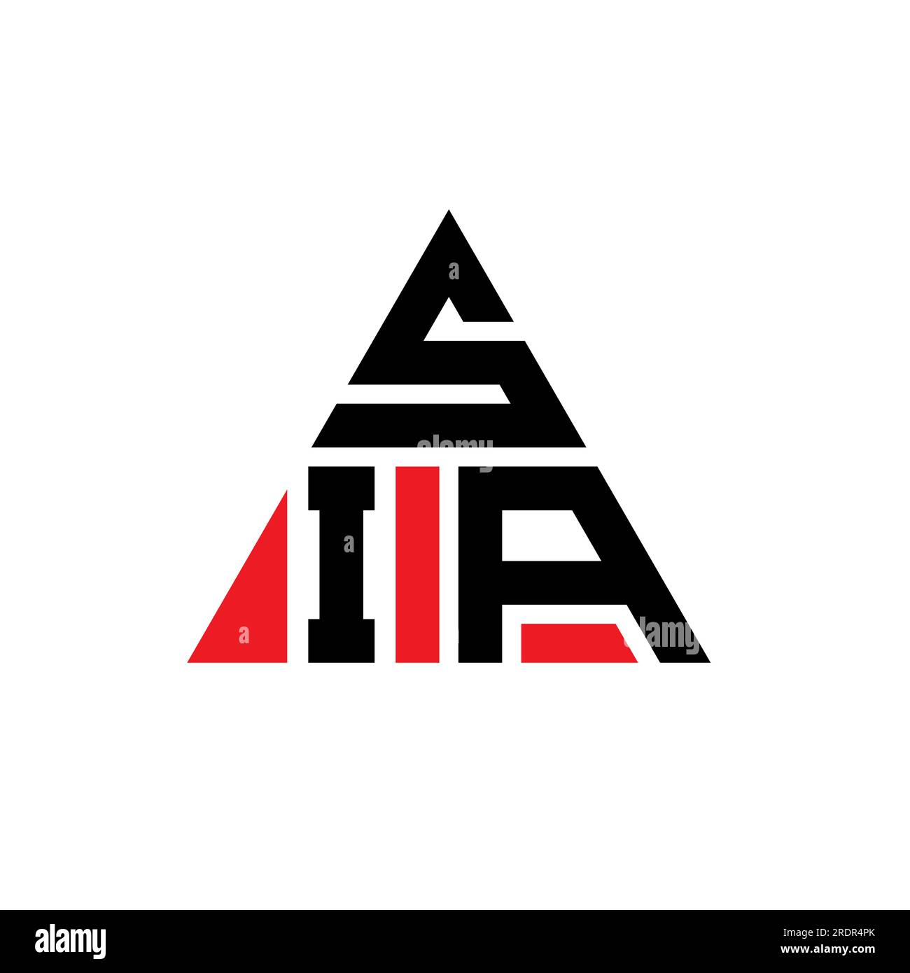SIA triangle letter logo design with triangle shape. SIA triangle logo ...