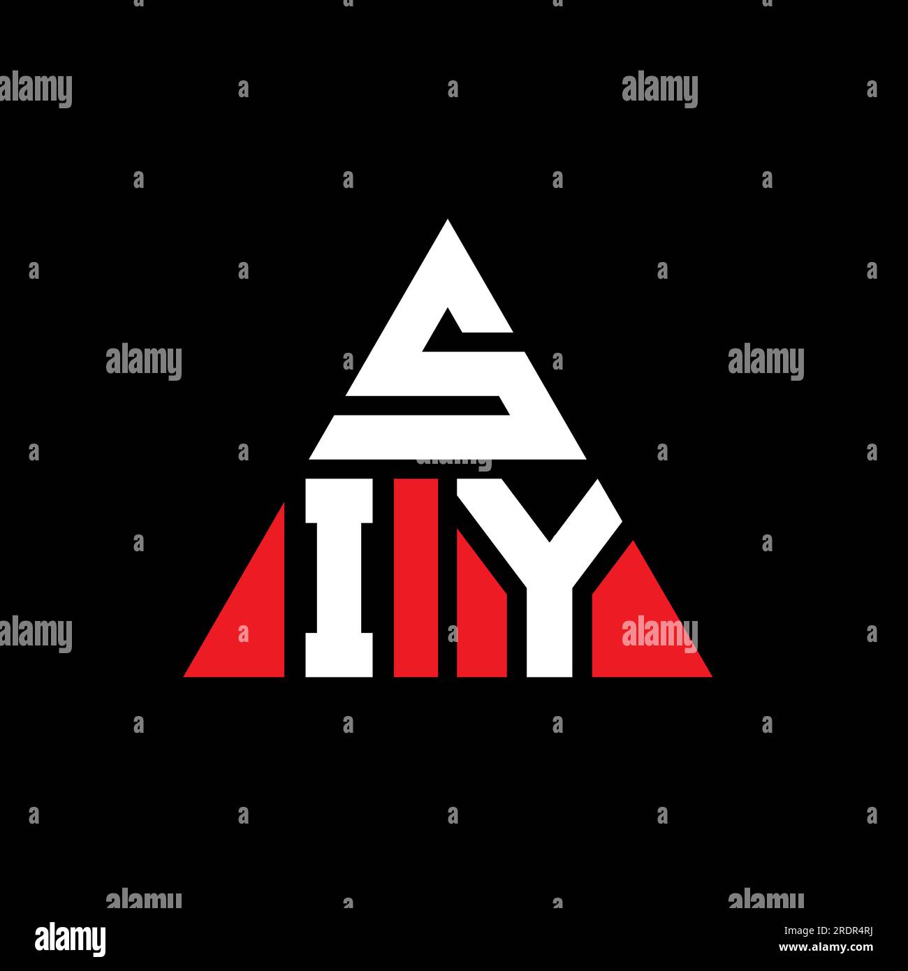 SIY triangle letter logo design with triangle shape. SIY triangle logo ...