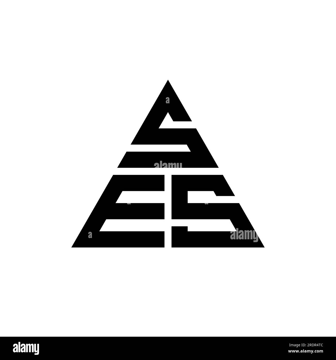 SES triangle letter logo design with triangle shape. SES triangle logo ...