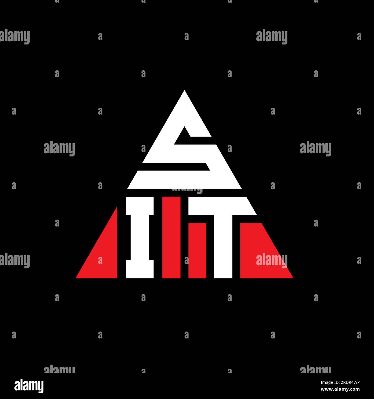 SIT triangle letter logo design with triangle shape. SIT triangle logo ...