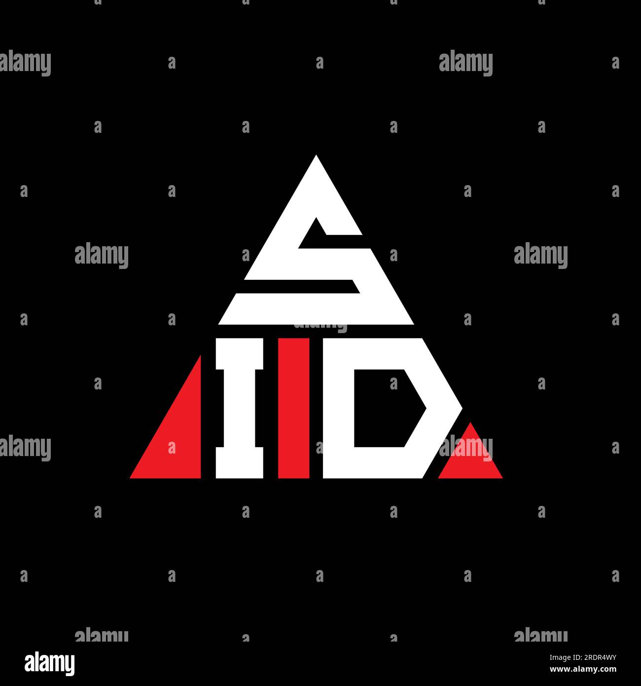 SID triangle letter logo design with triangle shape. SID triangle logo ...