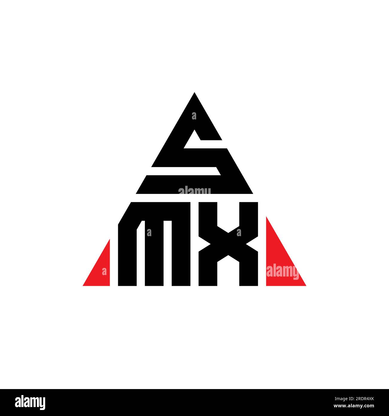 SMX triangle letter logo design with triangle shape. SMX triangle logo ...