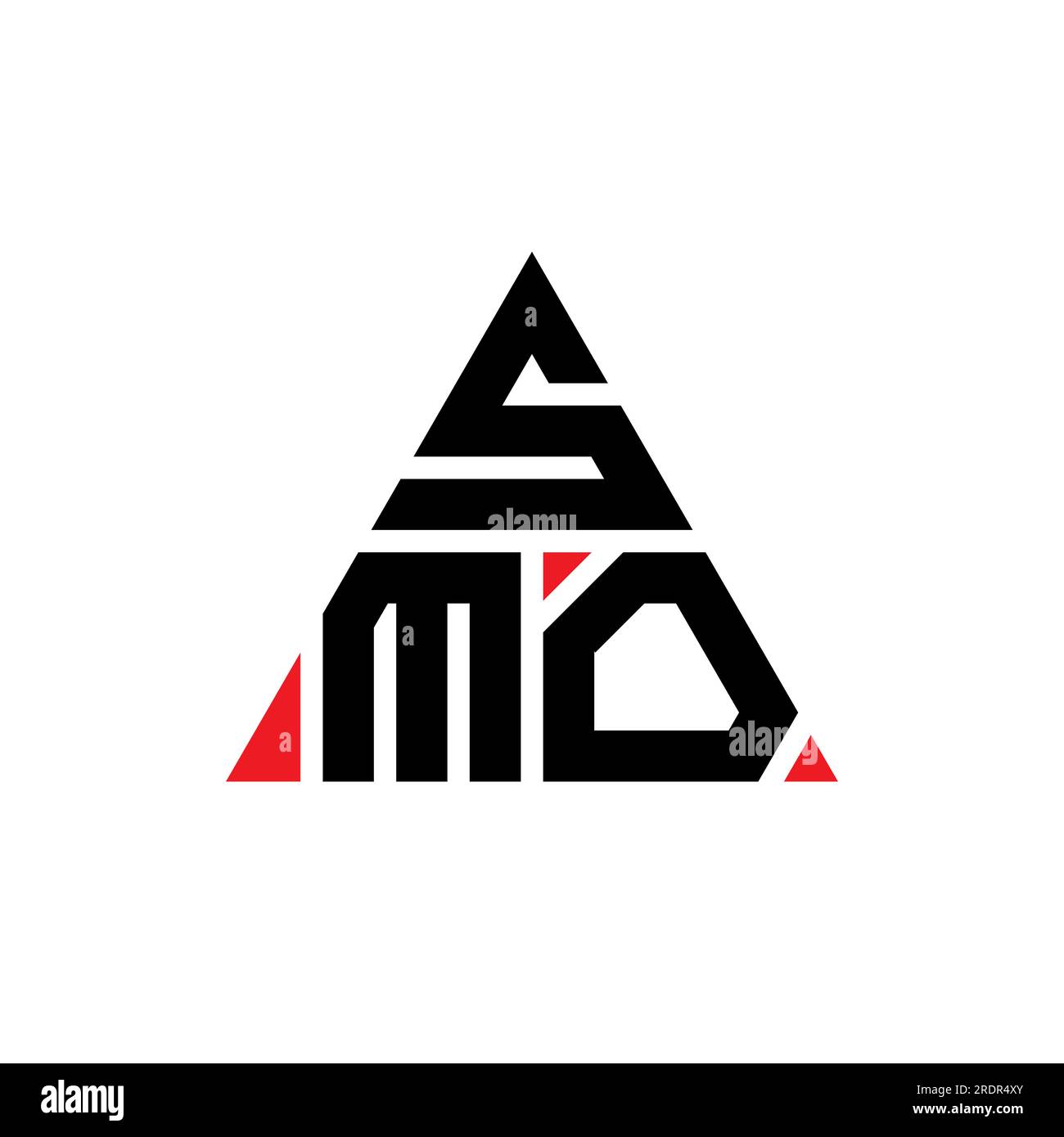 SMO triangle letter logo design with triangle shape. SMO triangle logo ...
