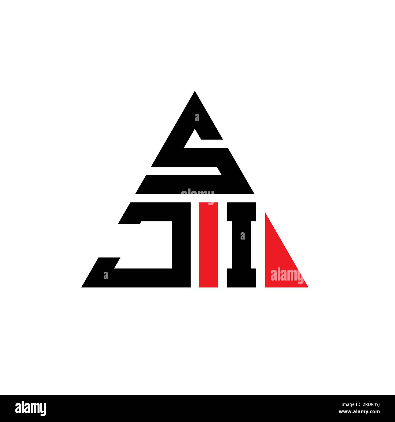 SJI triangle letter logo design with triangle shape. SJI triangle logo ...