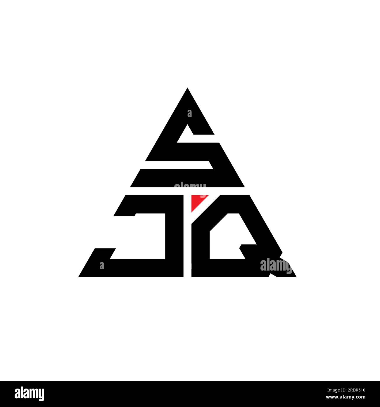 SJQ triangle letter logo design with triangle shape. SJQ triangle logo ...