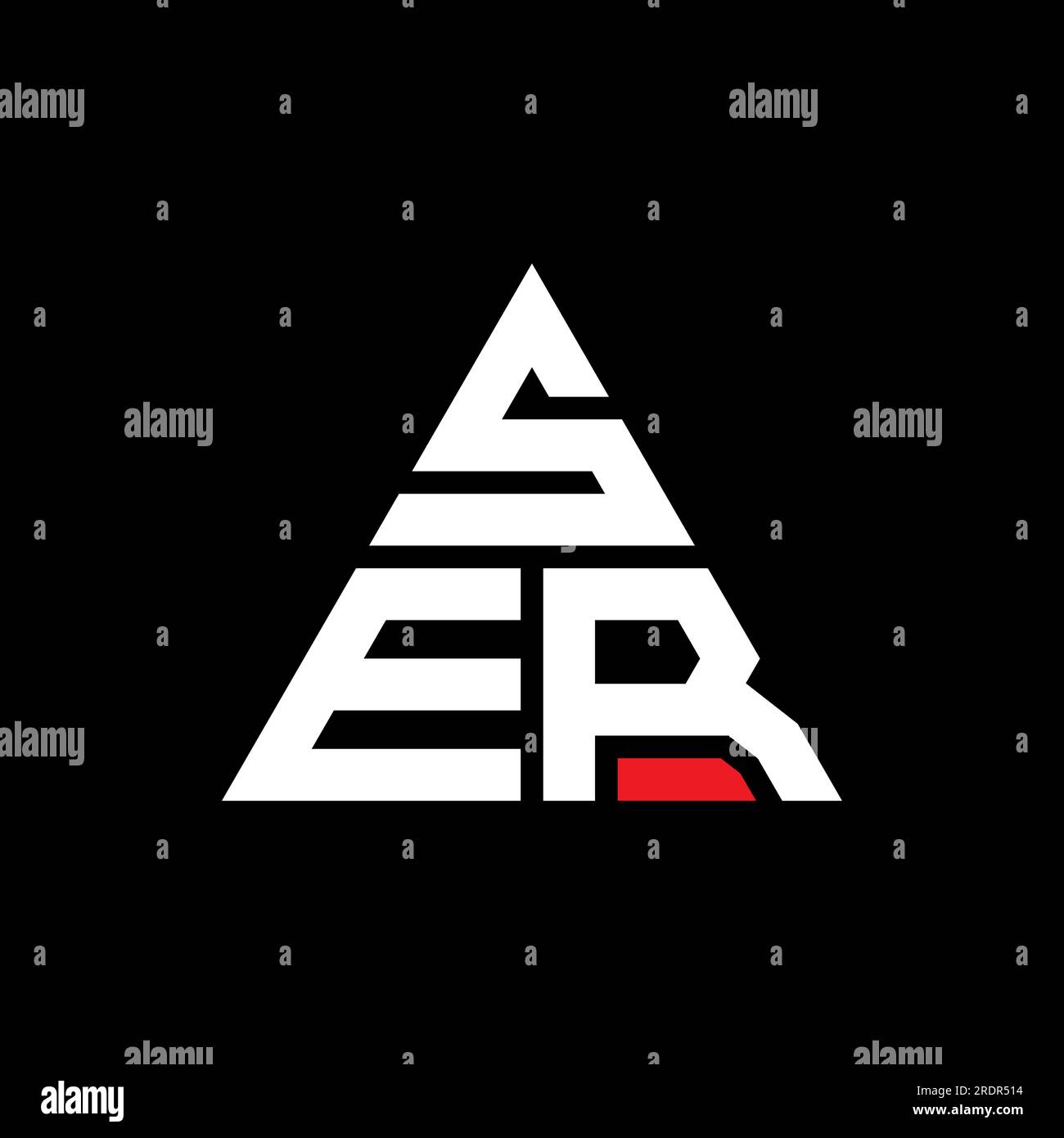 SER triangle letter logo design with triangle shape. SER triangle logo ...