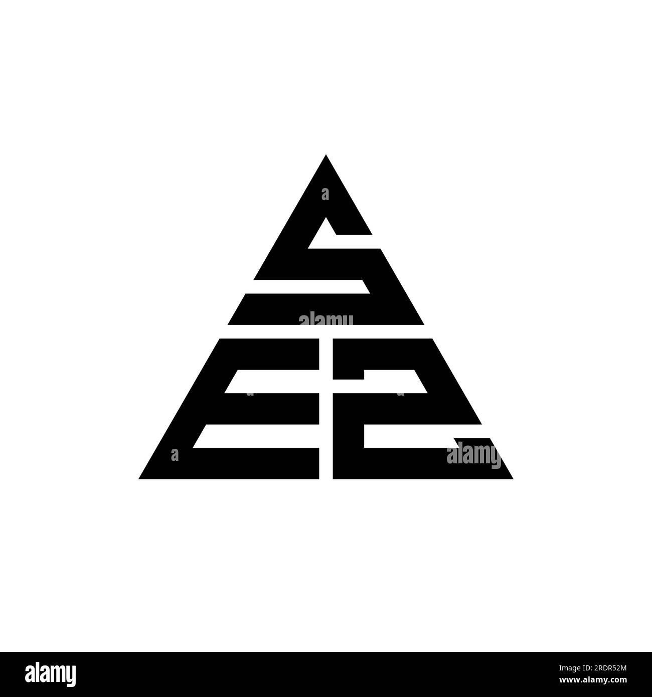 SEZ triangle letter logo design with triangle shape. SEZ triangle logo ...