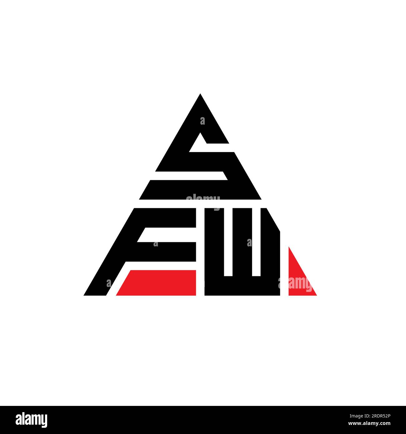 SFW triangle letter logo design with triangle shape. SFW triangle logo ...